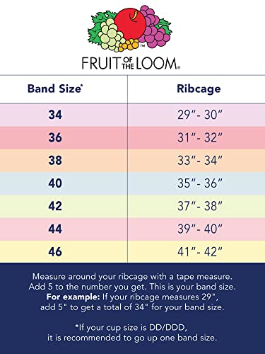 Fruit of the Loom girls Cotton Built-up Stretch Sports training bras, Heather Grey/Bittersweet Pink/White, 38 US
