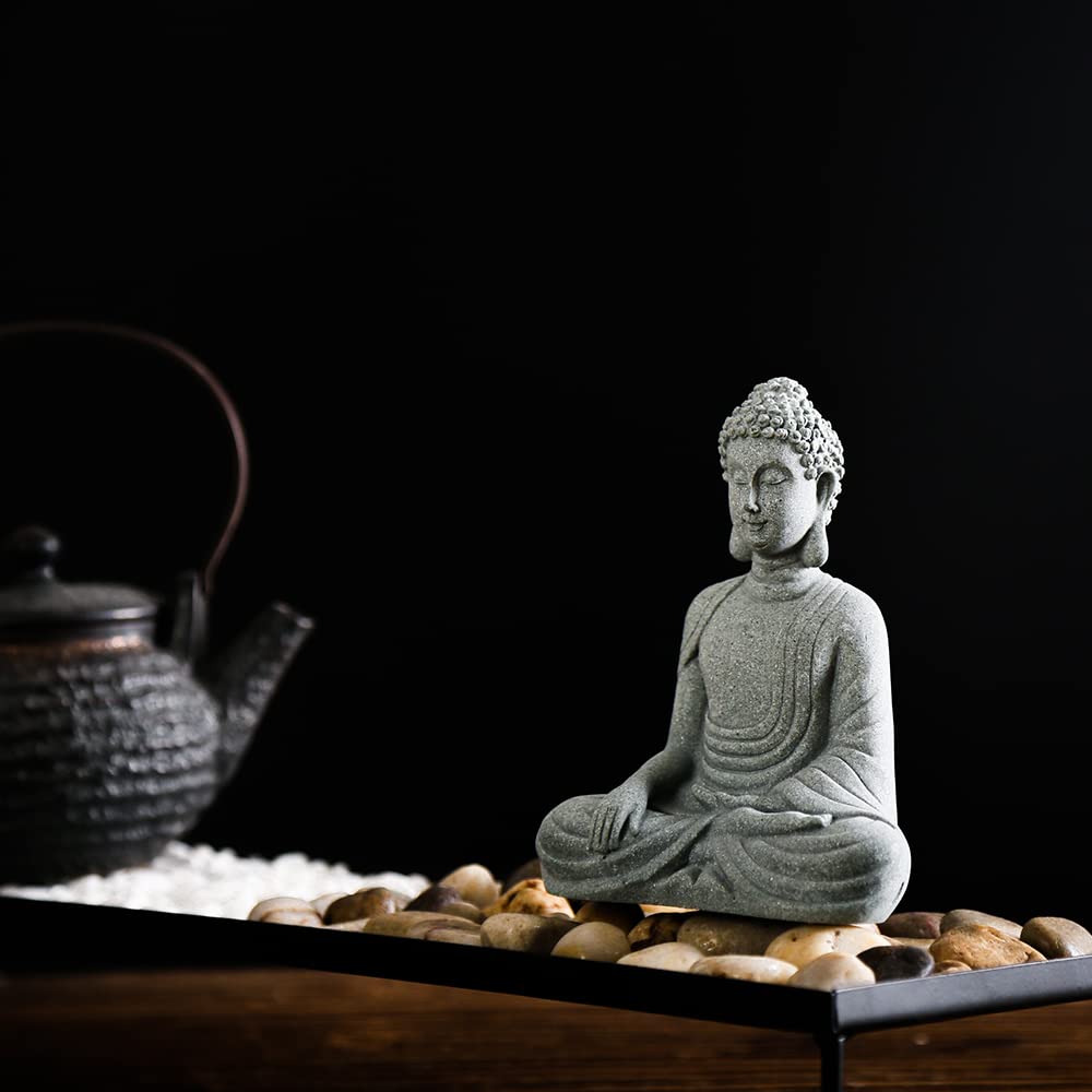 Mini Buddha Statue Small Meditating Buddah Statute Figurine for Home Office Desk Decor or Zen Garden Sculptures,Tabletop Meditation Accessories