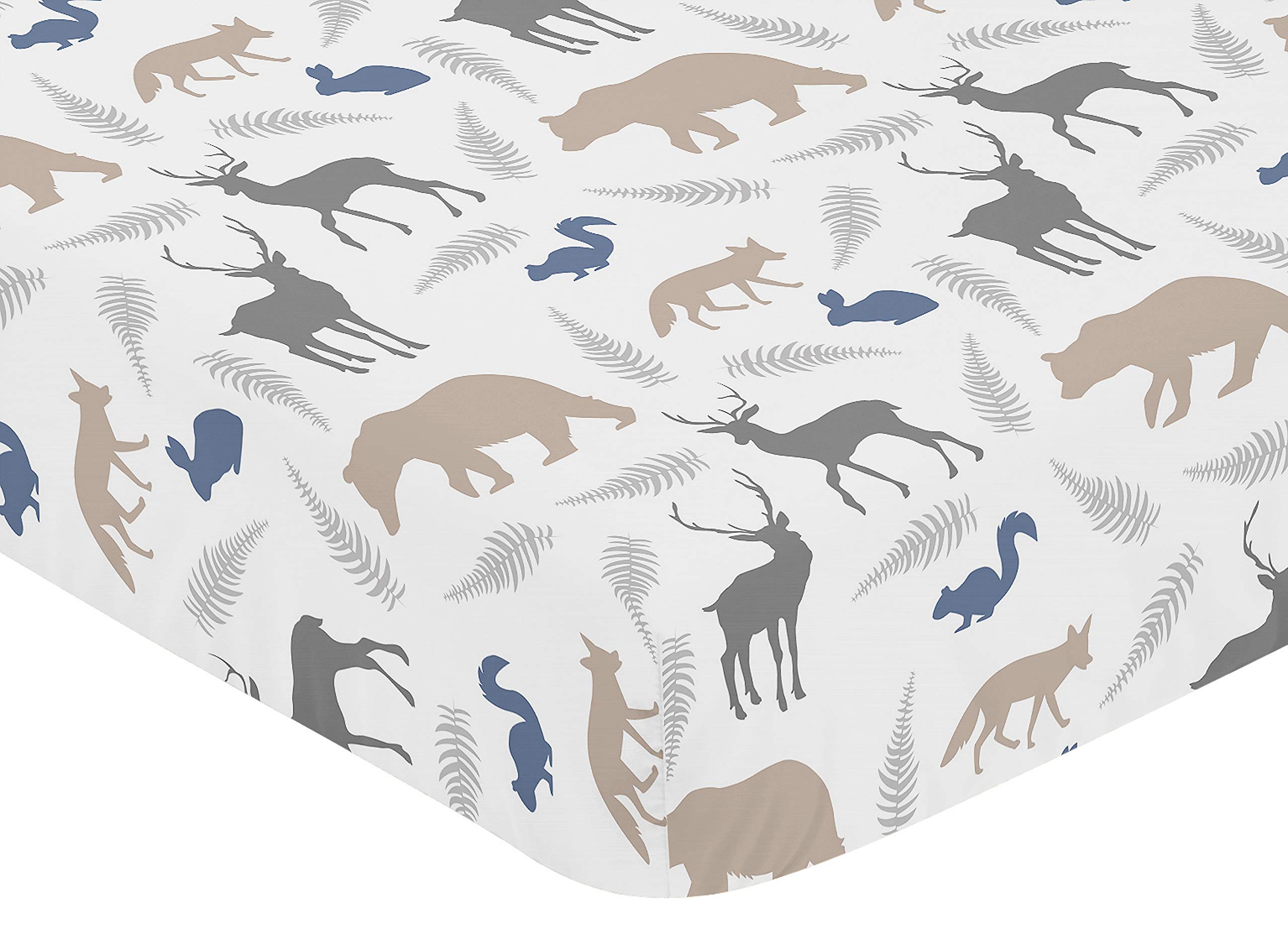 Sweet Jojo Designs Fitted Crib Sheet for Woodland Animals Baby/Toddler Bedding Set Collection - Animal Print