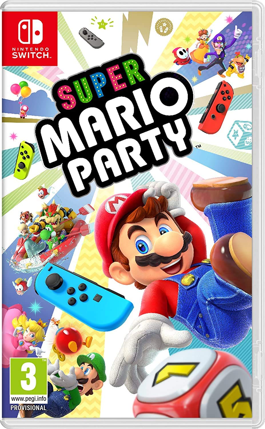 Nintendo Switch β Neon Red and Neon Blue Joy-Con Super Mario Party (Renewed)
