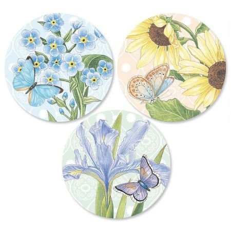 Tapestry Envelope Seals - Set of 144 (3 Designs) Self-Adhesive, Flat-Sheet, 1-1/2" Sticker Seals, by Colorful Images