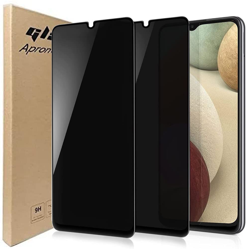 NC 2 Pack Privacy Screen Protector Compatible with Samsung Galaxy A33 / A42 / A32 / A12/ A13 / A02S / A03S, Tempered Glass Anti-Glare Full Coverage Film, Anti-Spy Black Shield Saver