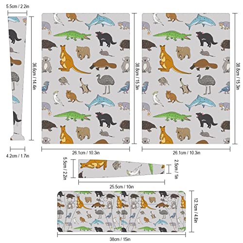 Australian Animals Full Protective Skin Cover Design Wrap Decal Sticker Compatible with PS5 Digital Edition Console and Controller