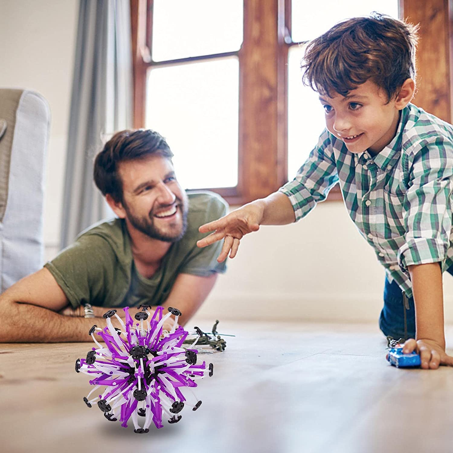 Baby Toy Novel Expansion Ball (Suitable for Practicing Yoga, deep Breathing) for Both Boys and Girls as a Birthday Gift (Purple)