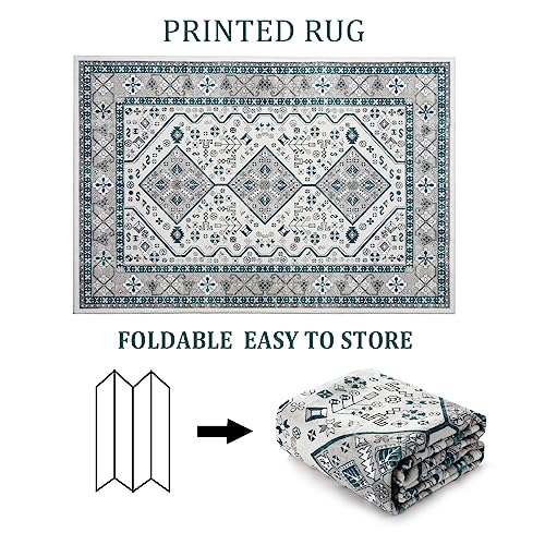 GlowSol Area Rugs 8x10 Boho Living Room Rugs Washable Rugs Boho Abstract Rug Non Slip Floor Mat Soft Thin Area Rug Bedroom Dining Room Office Rug Accent Carpet,8x10