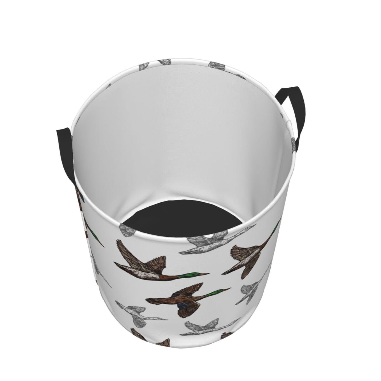 Duck Mallard Wild Bird Large Laundry Basket Decor Round Laundry Hamper Collapsible Laundry Baskets With Handles Dirty Clothes Hamper Basket Toy Cloth Storage Basket for Bedroom Room Decor