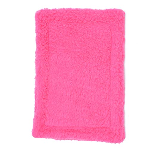 NC Hamster, Chinchilla, Rabbit Warm pad, Lamb Wool, Thickened pet nest pad, Hamster Sleeping pad, Hamster cage Placement pad Bright red