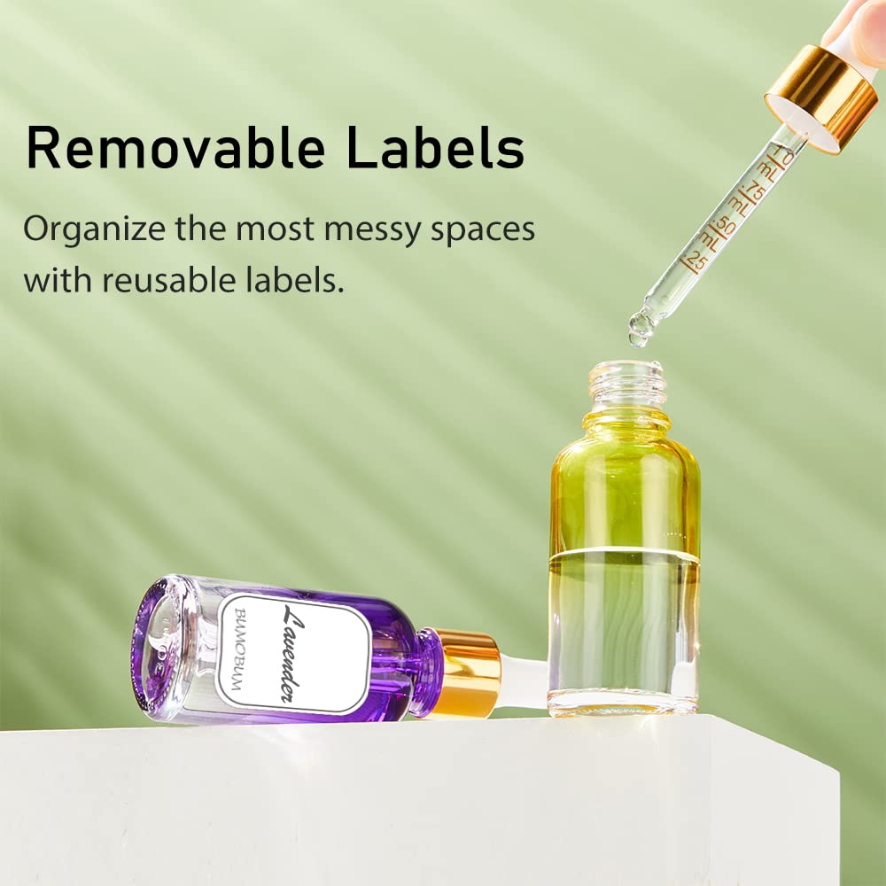 Bumobum 2 oz Dropper Bottles, Colorful Glass Dropper Bottle with Measured Dropper, Labels & Pipette,Tincture Bottles with Dropper (10 pack Multicolor Glass)