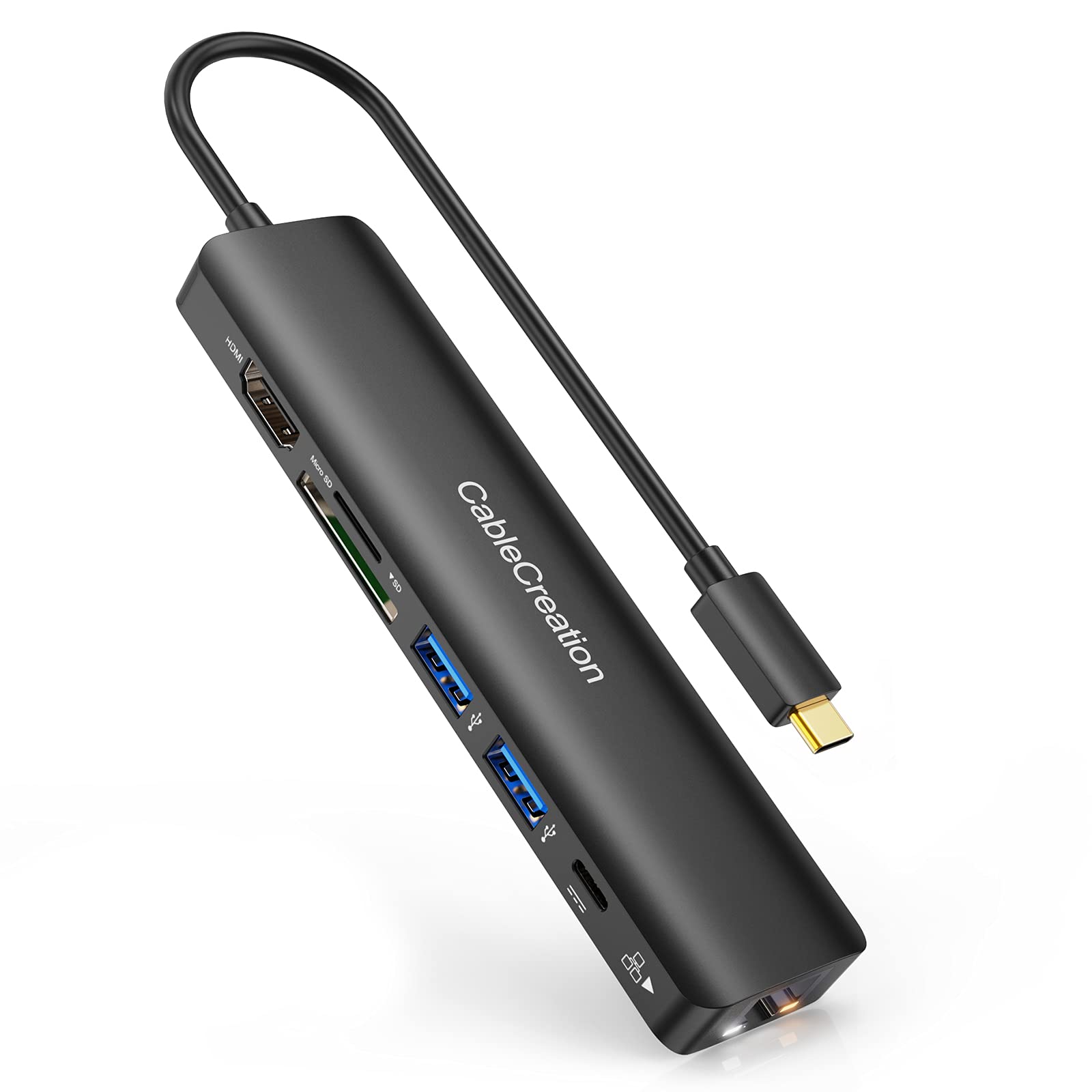 Bundle β 2 Items: CableCreation USB HDMI Adapter with DisplayLink Chip + 7 in 1 USB C Hub
