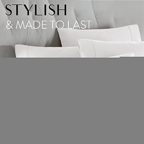 Danjor Linens Twin Sheets - Perfect Dorm Room Essentials Bedding- Hotel Luxury - 4 pc Soft Bedding & Pillowcases Set with Deep Pockets - Breathable Bed Sheets, Wrinkle Free - White Sheets