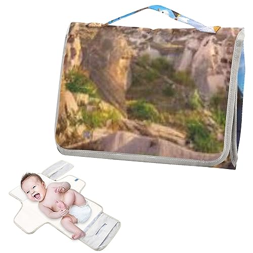 Hot Air Balloon Portable Diaper Changing Pad Waterproof Travel Baby Changing Pad Foldable Diaper Changing Mat for Newborn Girl Boy