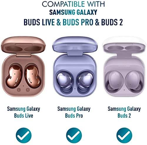 Compatible with Galaxy Buds 2 / Galaxy Buds Pro / Galaxy Buds Live ,Soft TPU Printing Case Shock-Absorbing Protective Cover with Keychain (Floral Owls)