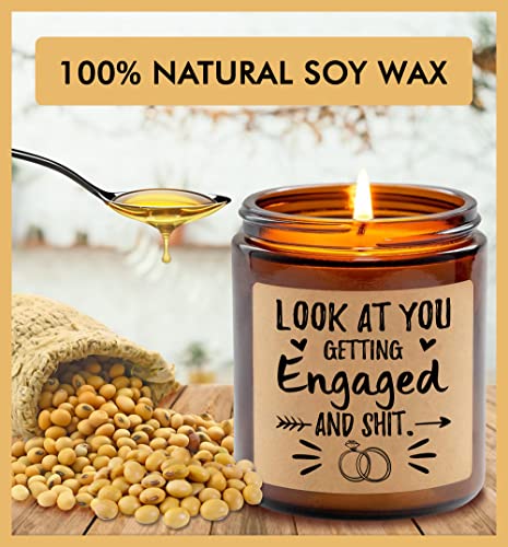 KrysDesigns Look at You - Getting Engaged & Shit Candle - Wedding Gift - Funny Candle - Best Friend Gift - Lavender Scented Candles - Soy Candles, 8oz