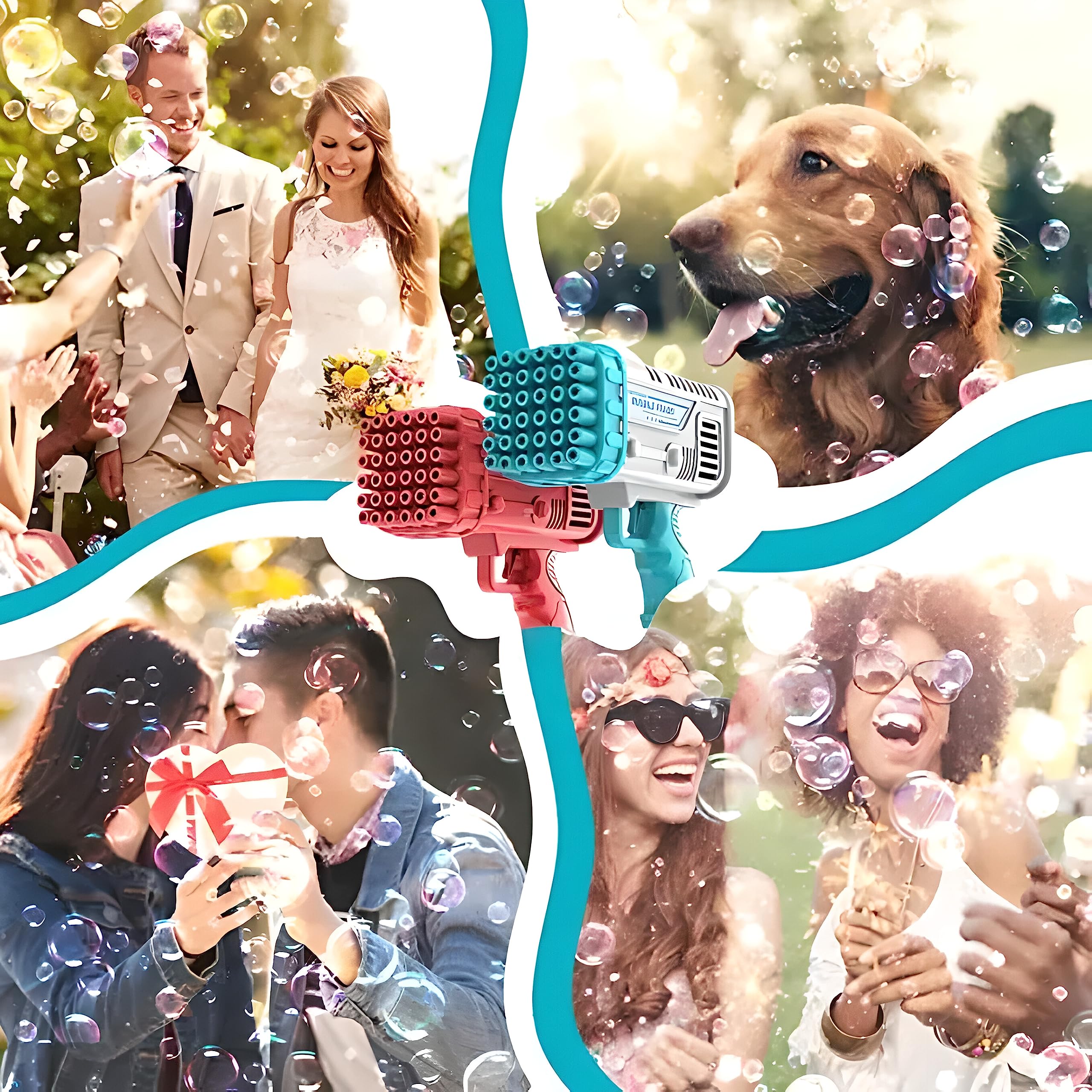 Bazooka Bubble Gun,36 Holes Bubble Blaster, Bubble Gun, Bubble Machine, Toy Gift, Party, Fun Maker for Childer Adults