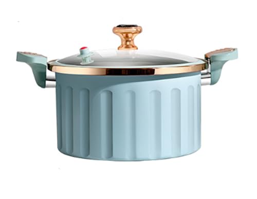 Non-stick Enamel Micro Pressure Cooker,2023 New 8L Multifunctional Time Saving Non Stick Stockpot,Pressure Cooker Soup Stew Pot Enamel Soup Pot for Kitchen (Blue)