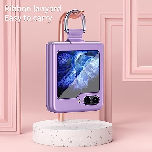 Kowauri for Samsung Galaxy Z Flip 5 5G Case with Ring,Slim Anti-Fall Shockproof Protective Phone Cover Case for Samsung Galaxy Z Flip 5 5G 2023 (Green)