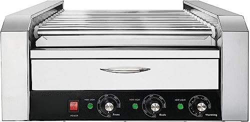 hotdog roller grill Commercial Hot Dog Roller Snack Equipment, Warming Cabinet Hot Dog Maker Sausage Maker, Stainless Steel For Making Hot Dog Sausages Bratwurst