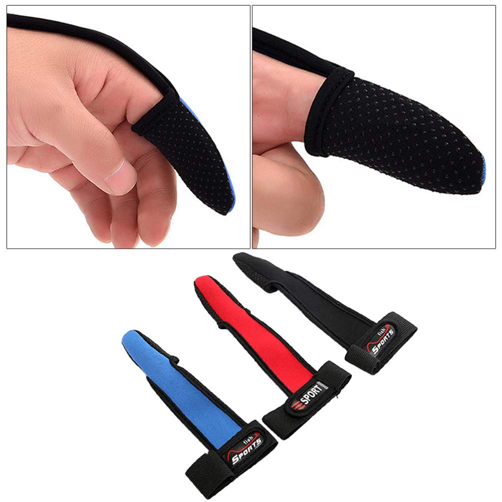 BESPORTBLE 3pcs Fishing Fish Single Finger Stall Protector Glove Gloves Sea Surf Casting Fly Braid Line Non-Slip Outdoor Protective Gloves