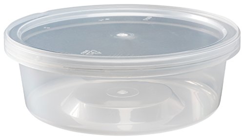 DuraHome - Deli Containers with Lids 8 oz. Leakproof - 40 Pack Plastic Microwavable Clear Food Storage Container/Slime Premium Heavy-Duty Quality, Freezer & Dishwasher Safe