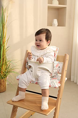 Gembebe Polyester Waterproof Cushion Set Compatible with Stokke Tripp Trapp High Chair (Dino Friends)