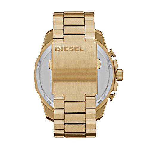 Diesel Men's 51mm Mega Chief Quartz Stainless Steel Chronograph Watch, Color: Gold (Model: DZ4360)