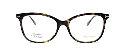 Eyeglasses Tom Ford FT 5510 052 Shiny Classic Dark Havana Front, Rose Gold Templ