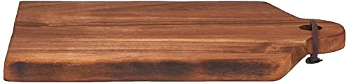 Rachael Ray Pantryware Wood Cutting Board With Handle/ Wood Serving Board With Handle - 14 Inch x 11 Inch, Brown