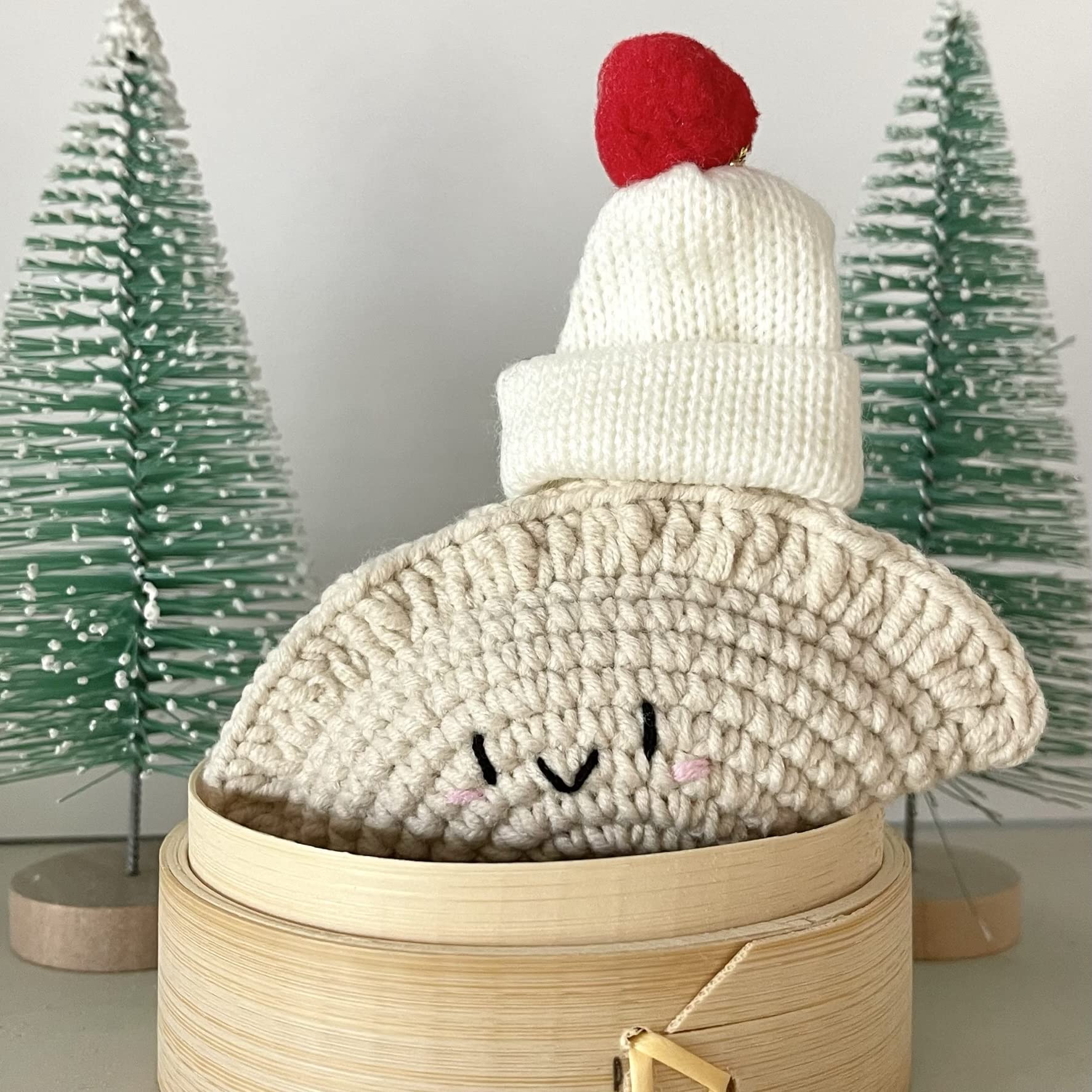 Avery & Me Dim Sum Baby Crochet Rattle - Dumpling Rattle with Steamer