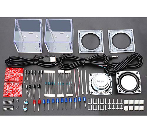 Gikfun Upgraded USB Mini Amplifier Electronic Transparent Stereo Speaker Box Sound Amplifier DIY Kit for Arduino EK1918