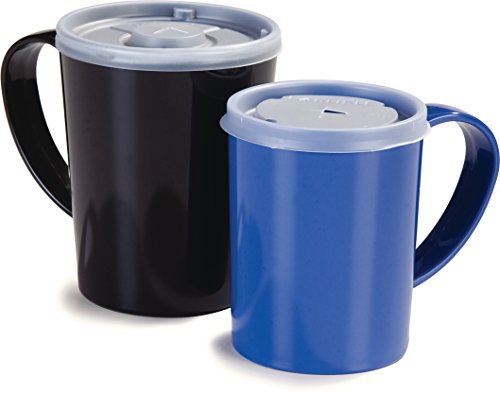 Carlisle FoodService Products Mug Plastic Coffee Mug with Large Handle for Buffets, Home, and Restaurant, Tritan, 12 Ounces, White