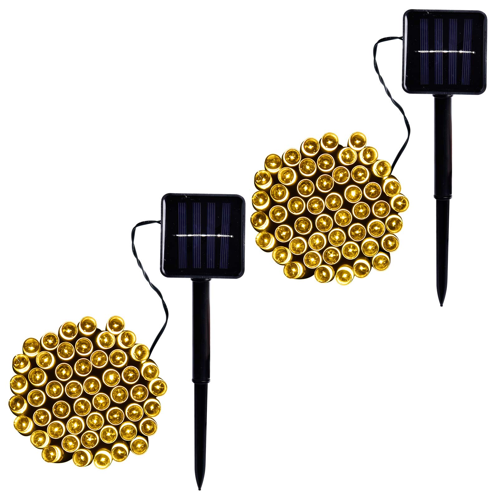 Bbrand Solar String Lights Outdoor, Christmas Lights with 8-Lighting Modes, Waterproof Decorative Lights for Garden, Patio, Home, Wedding, Party, Halloween, Christmas (Warm White, 100)