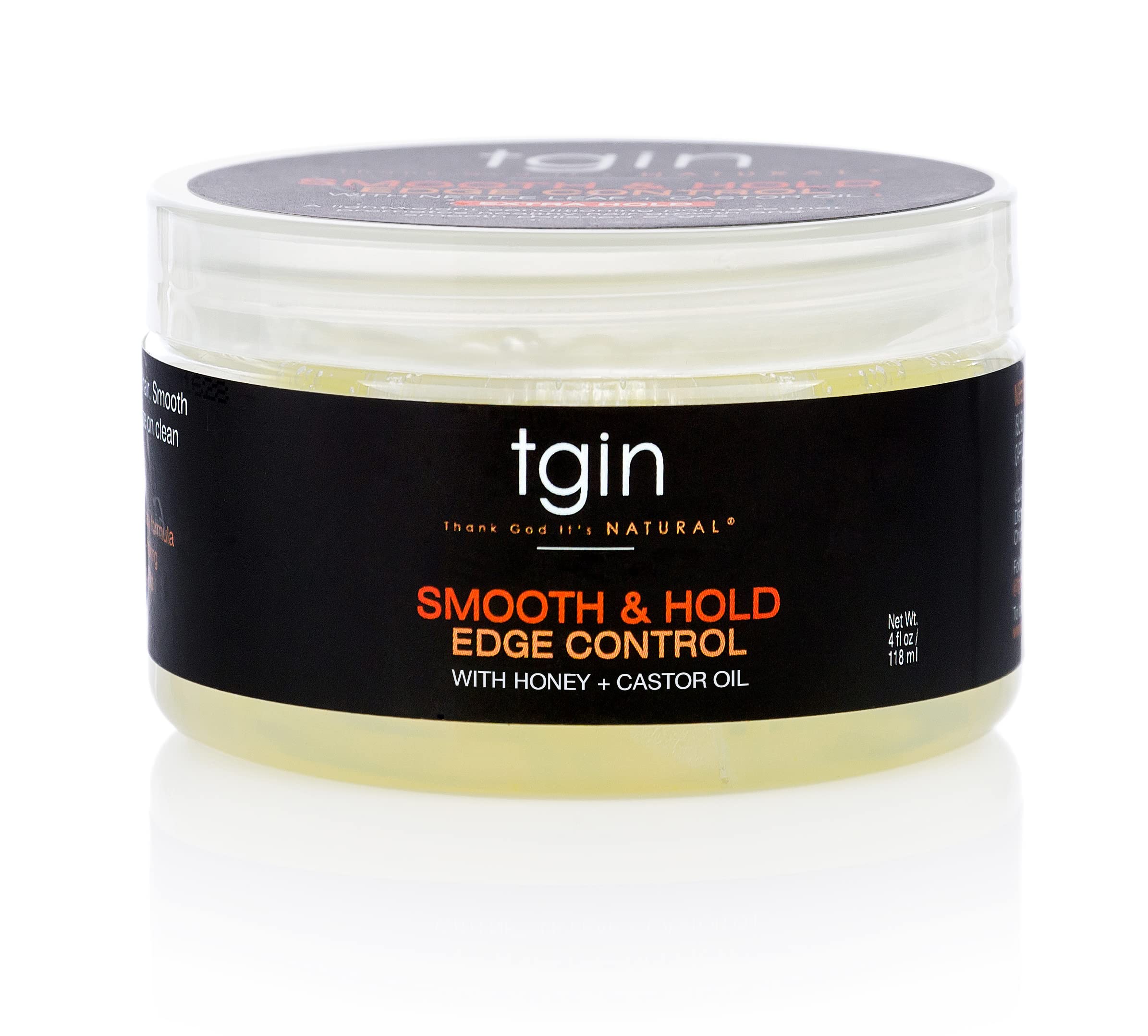 tgin Smooth & Hold Edge Control infused with Honey & Castor Oil for natural hair - Dry Hair - Curly Hair - 4 Oz