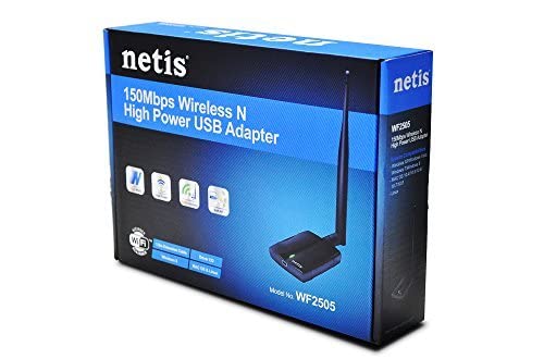 Wireless USB High Power Adapter, 150Mbps Network WiFi Dongle for PC/Desktop/Laptop, 802.11 b/g/n technology, Power Amplifier Support to Boost Wireless Signal, Support Windows 10/8/8.1/7/Vista/XP, Mac OS and Linux, MTK RT3070 Unique Chipset Features (WF250