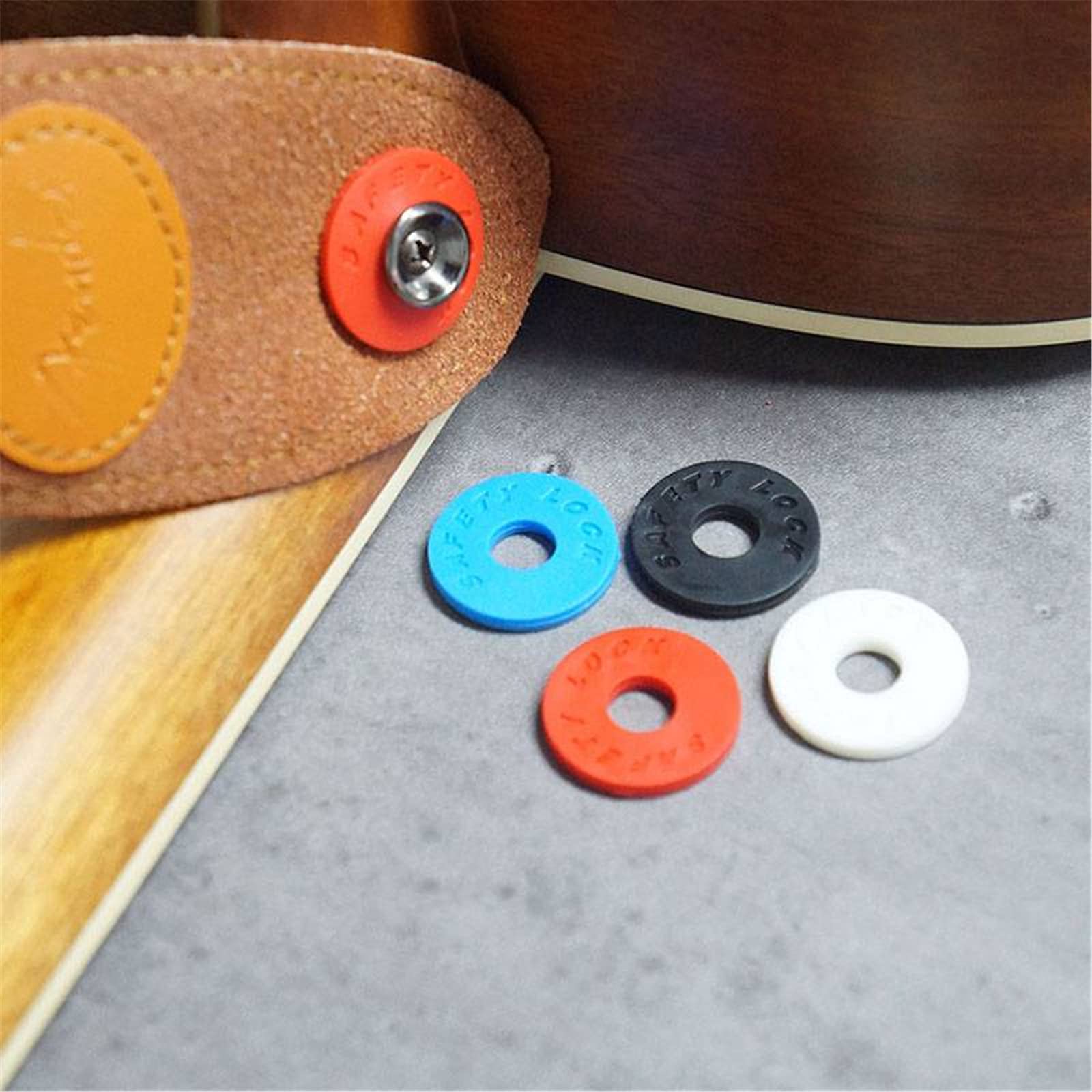 Miwayer Guitar Strap Locks Premium Strap Blocks Silicone Strap Locks Multiple Colour (8 pcs)