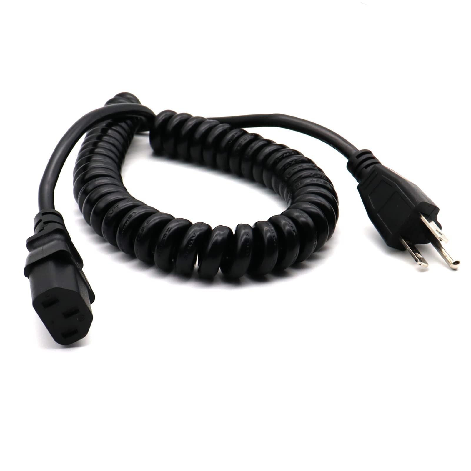 AWADUO 3 Prong Power Cord,10A 125V Computer Monitor TV Replacement Power Spring Cable for TV, Computer, Projector,HDTV(2.5M/8.2FT)