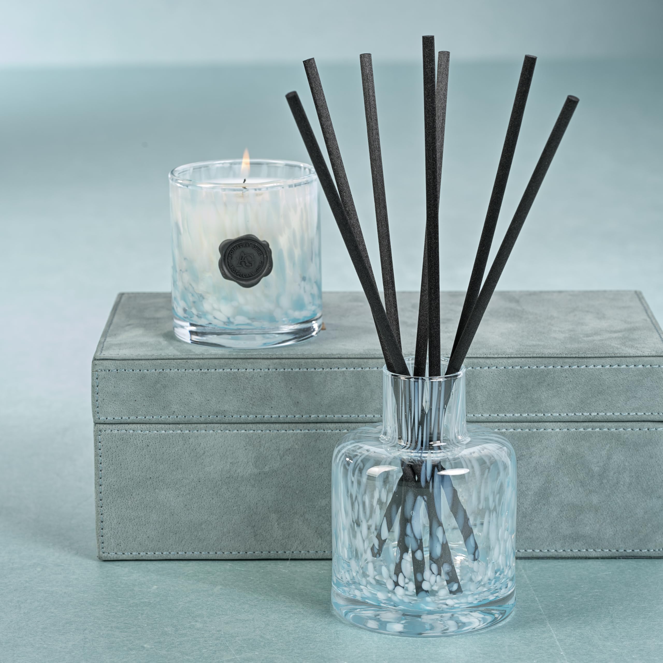 Zodax Apothecary Guild Opal Glass Mini Candle Jar in Gift Box – 4 oz (Black Fig Vetiver)