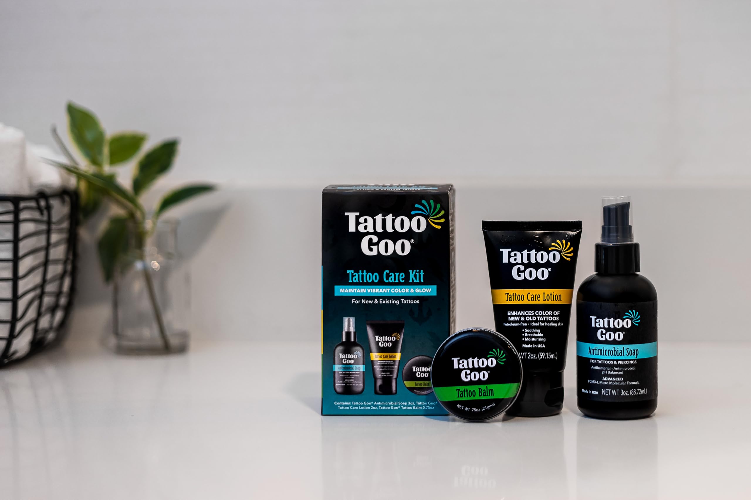 Tattoo Goo Deep Cleansing Soap, Disinfecting Tattoo and Piercing Aftercare - Moisturizing Olive Oil, Alcohol and Fragrance Free - 3 oz