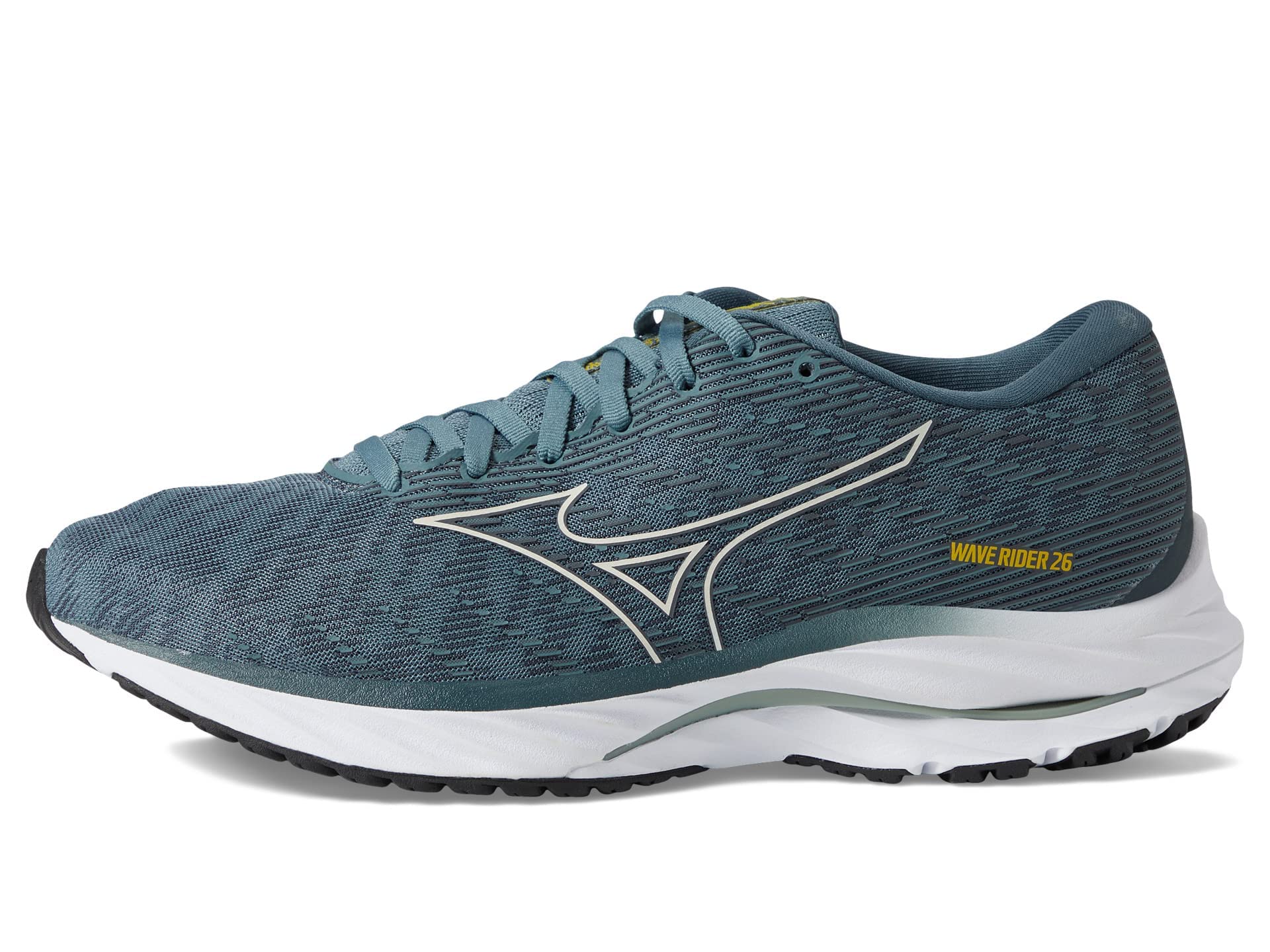 Mizuno Men's Wave Rider 26 | Neutral Running Shoe | Goblin Blue/Vaprous Grey | US 10