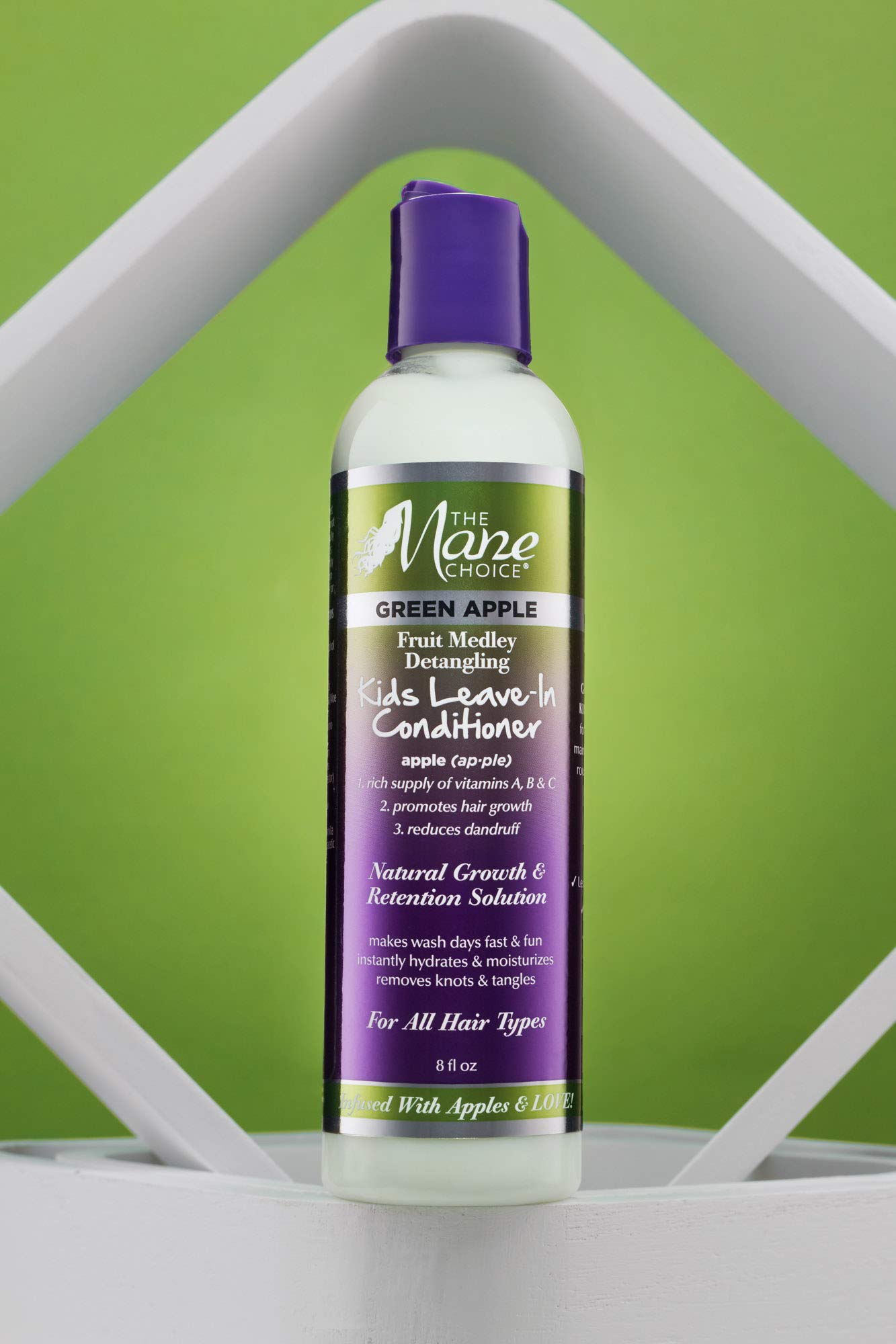 The Mane Choice Green Apple Fruit Medley Detangling Kids Leave-In Conditioner, 8 Ounce