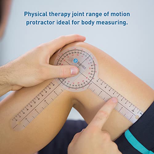 BodyMed 12 Inch Medical Spinal Goniometer Measurer – 360° ISOM Calibrated Scales – Physical Therapy Rehab & Recovery Essential Orthopedic Angle Protractor for Measuring Range of Motion