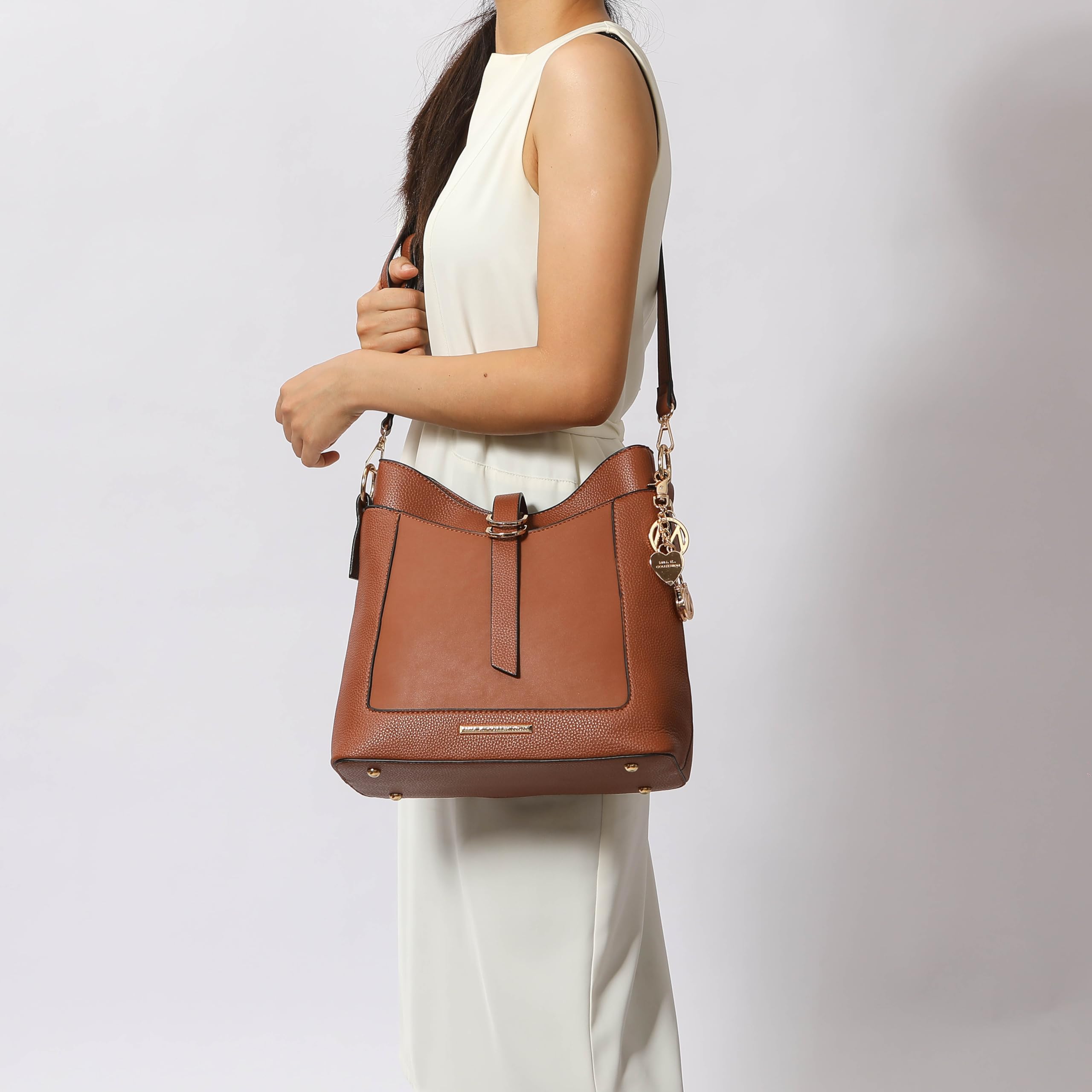 MKF Collection Crossbody Bag for Women, Vegan Leather Pocketbook Designer Handbag, Messenger Purse, Shoulder Bag By Mia K