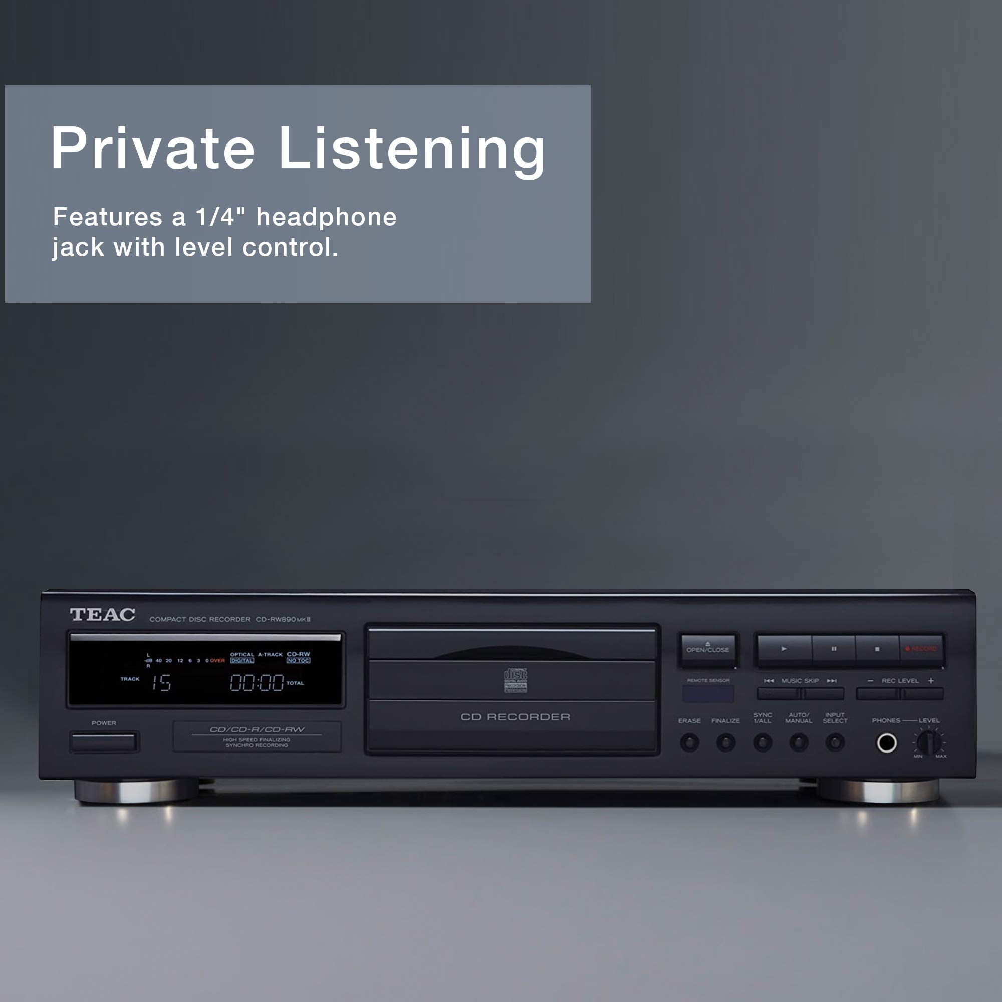 Teac CD-RW890MK2-B Home Audio CD Recorder - Black