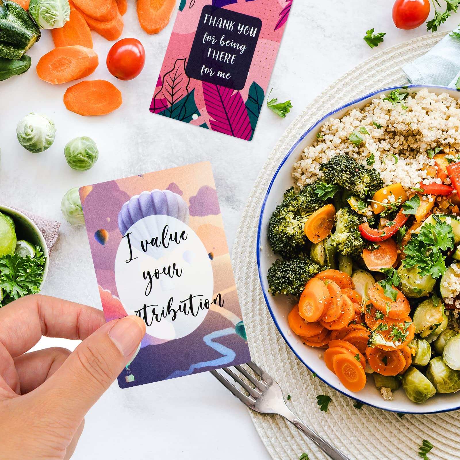 Fantasyon 72 PCS Motivational Cards Positive Affirmations Cards for Women Inspirational Cards Appreciation Cards for Employees Encouragement Mini Note Cards Lunch Box Notes for Kids