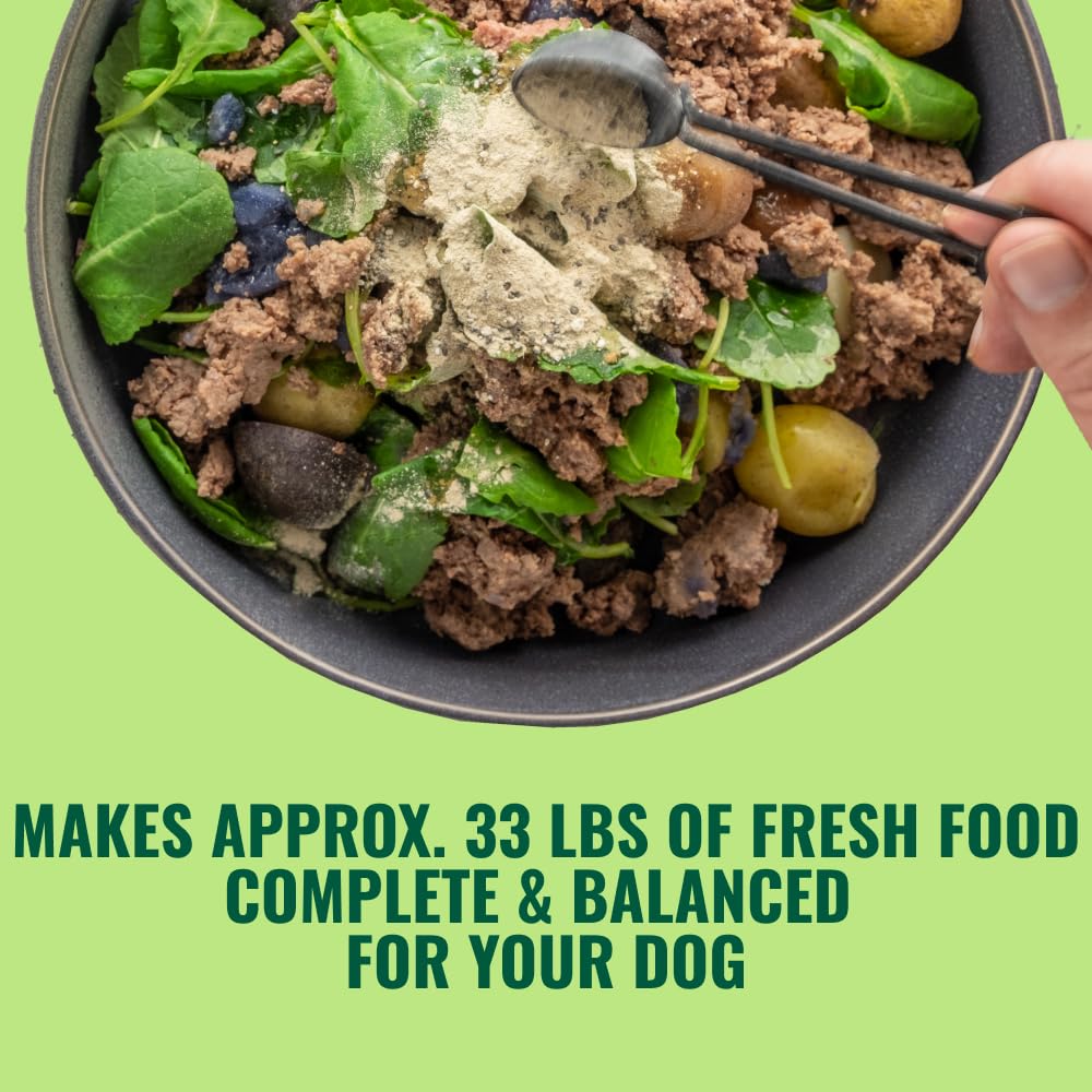 Dog Vitamins Supplements Raw and Homemade Dog Food Multivitamins Minerals Powder 1lb Veggie Flavor