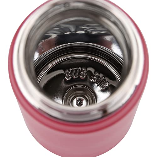GOOFIT 9Oz Small Coffee Water Bottle Double Wall Vacuum Insulated Thermos for Kids and Women Keeps Cold 12H Hot 12H Red