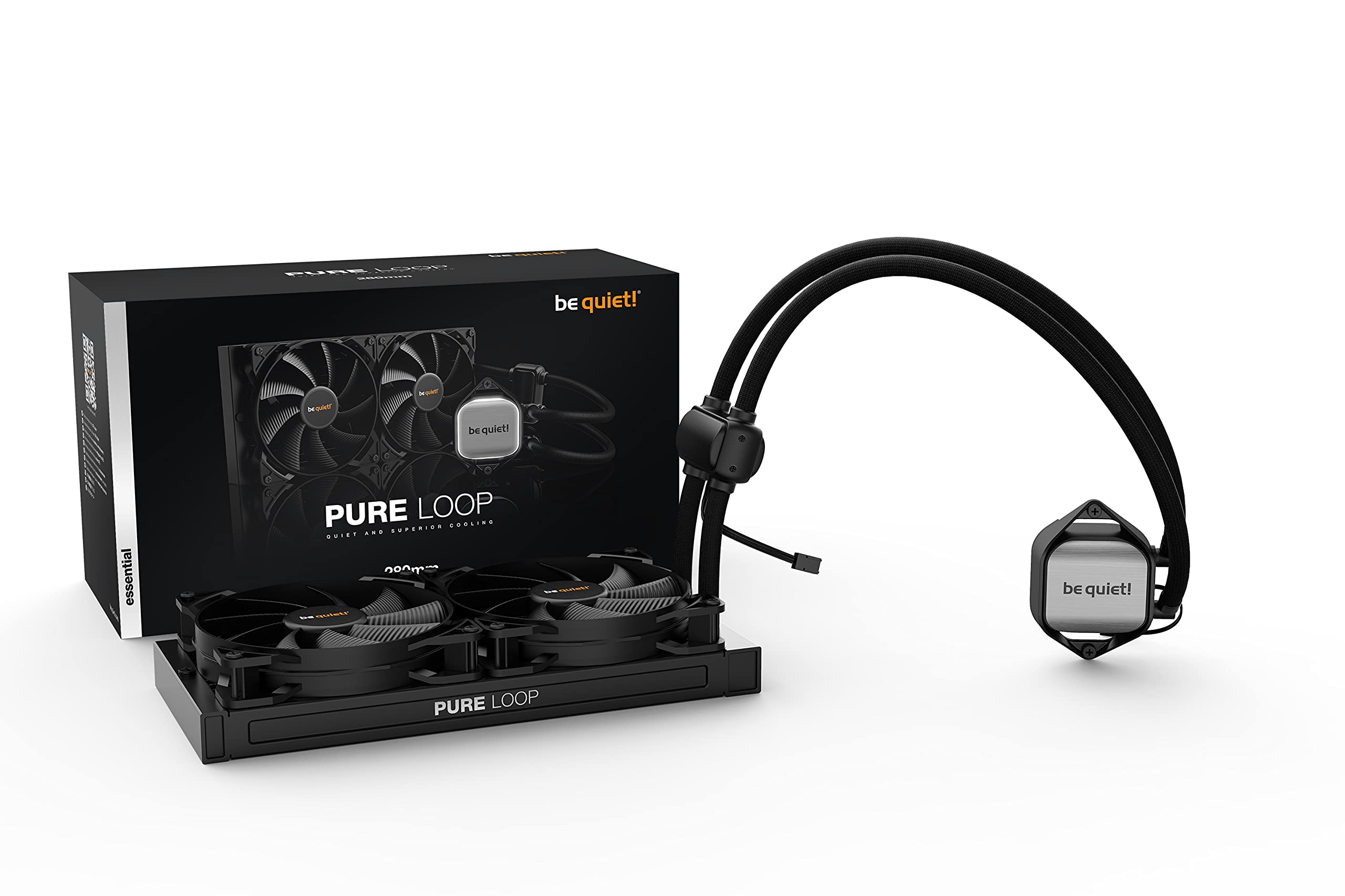 be quiet! Pure Loop 280mm All-in-One Water Cooling System | Intel 1700 1200 2066 1150 1151 1155 2011 Square ILM | AMD4 AMD5 | BW007