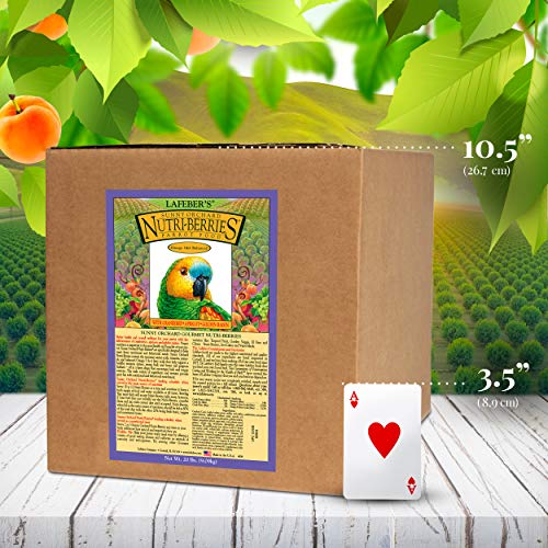 LAFEBER'S Sunny Orchard Nutri-Berries Pet Bird Food, Made with Non-GMO and Human-Grade Ingredients, for Parrots, 20 lb