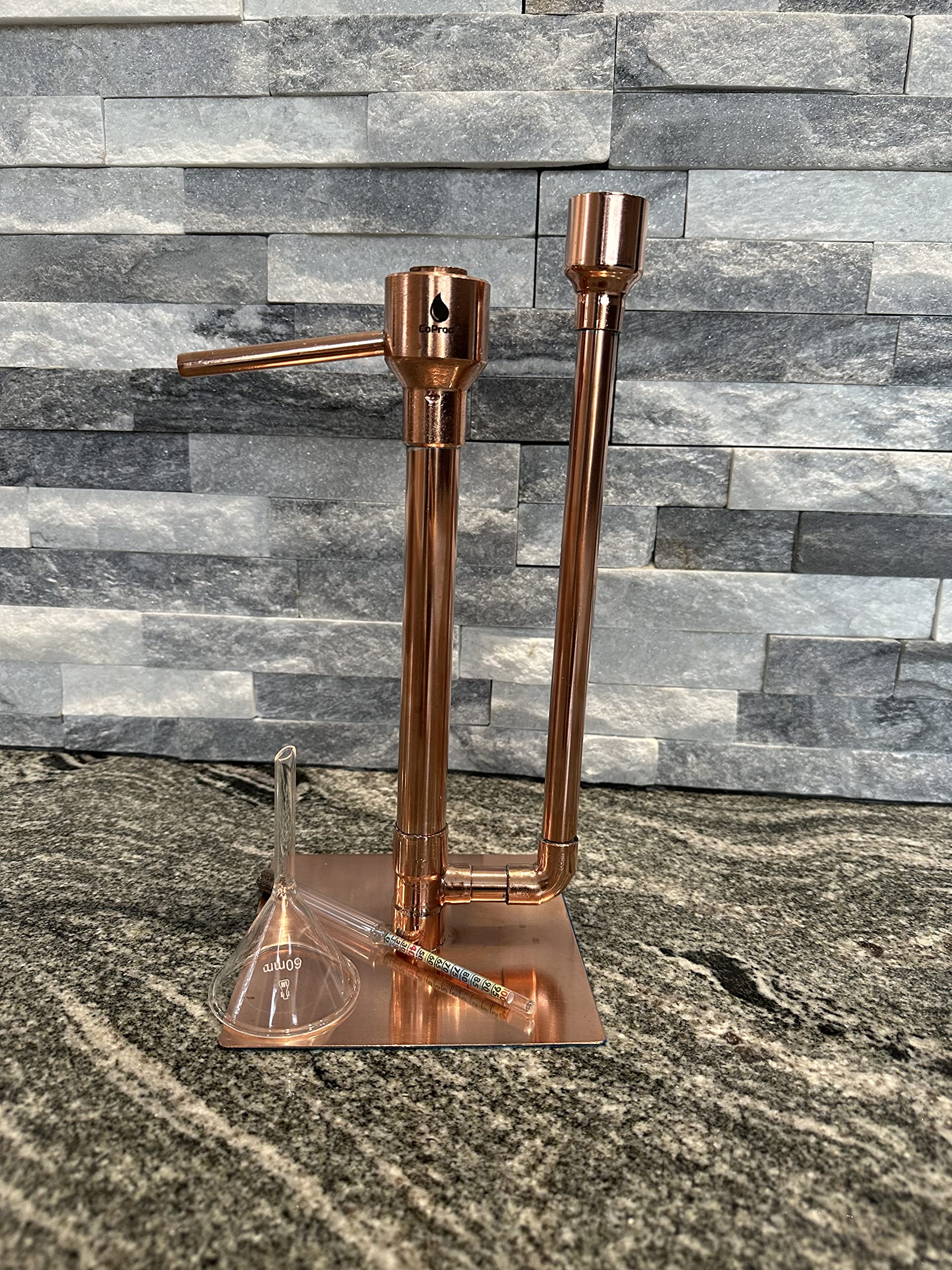CoProof Copper Proofing Parrot Heads for Air Still Distilling 100% Lead Free,Brewing Beer, Moonshine, Tequila with Funnel and Hydrometer