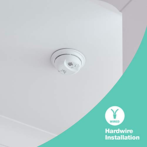 First Alert BRK SC9120LBL Hardwired Smoke and Carbon Monoxide (CO) Detector with 10 Year Sealed Battery Backup , White