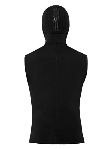 BARE 5/3MM Men's Ultrawarmth Hooded Vest: Wear Inside or Outside Your Wetsuit, Black L
